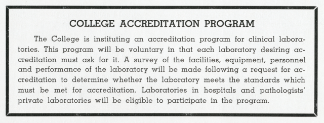 Establishment of CAP Laboratory… | College of American Pathologists